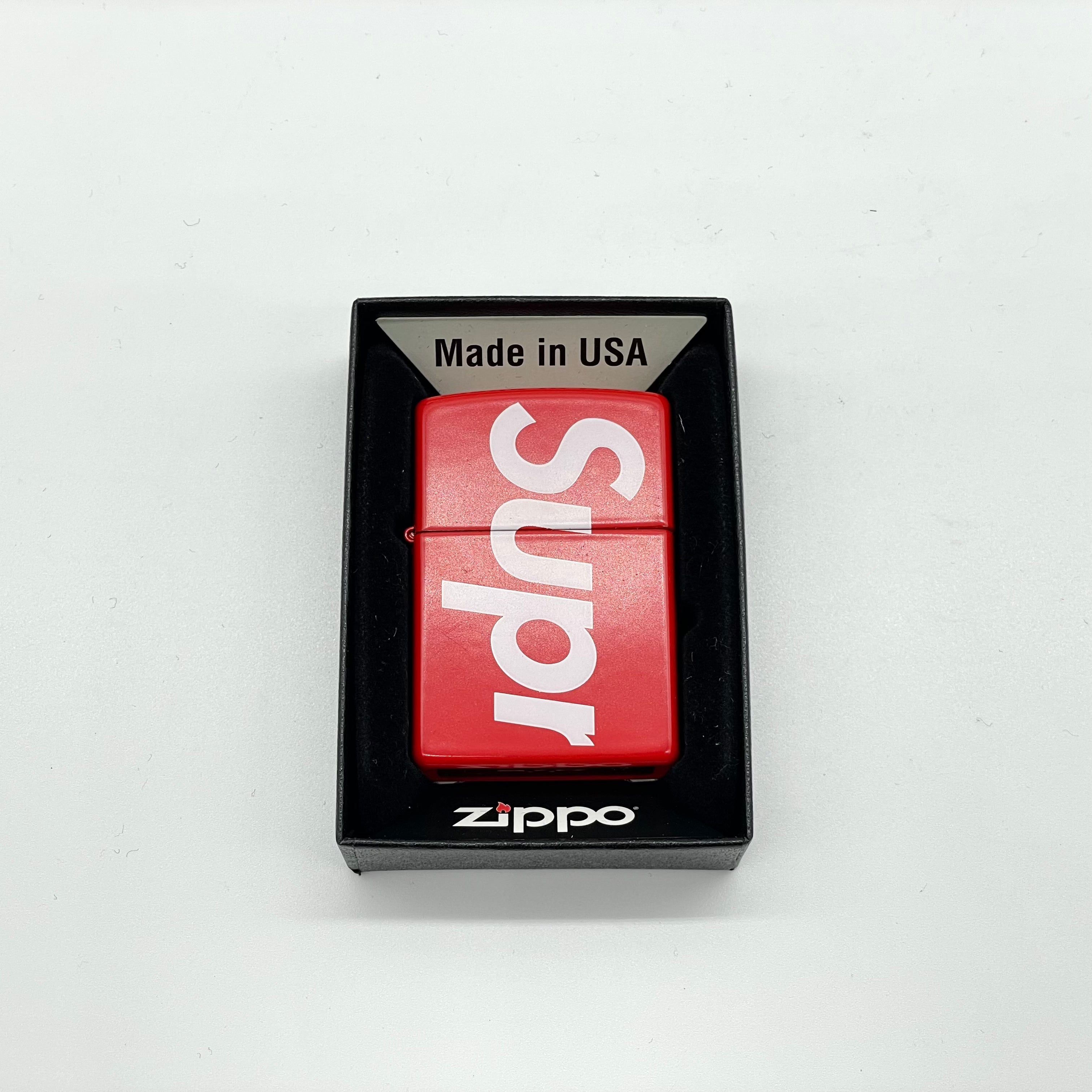 Supreme Logo Zippo Red – FABULOUS CONSIGNMENT STORE